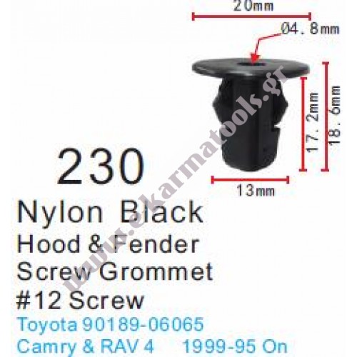 Toyota : Κλιπς θόλου Toyota